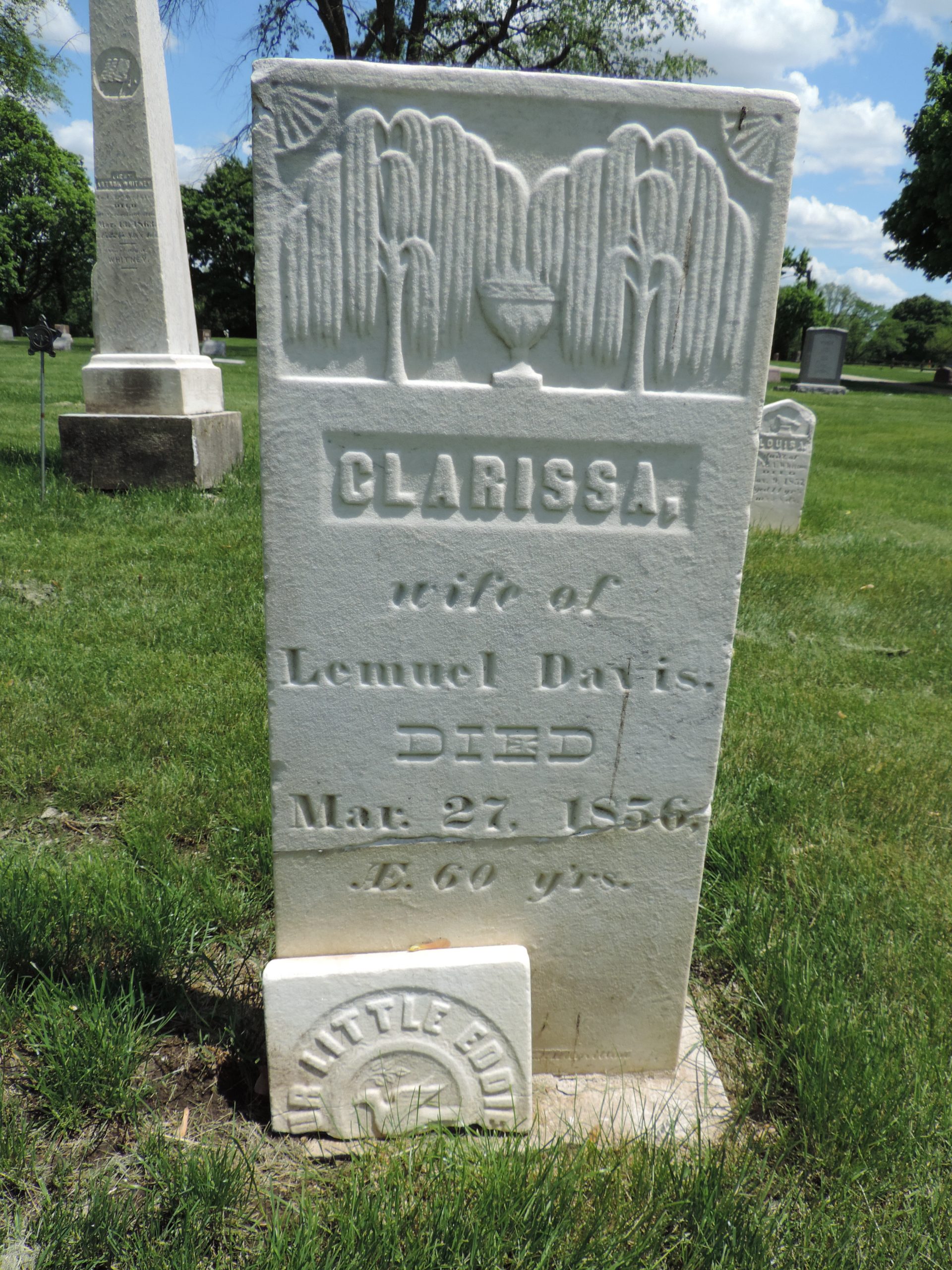 Davis, Clarissa “Clara” (Denney) (1795-1856) – Fort Hill Cemetery