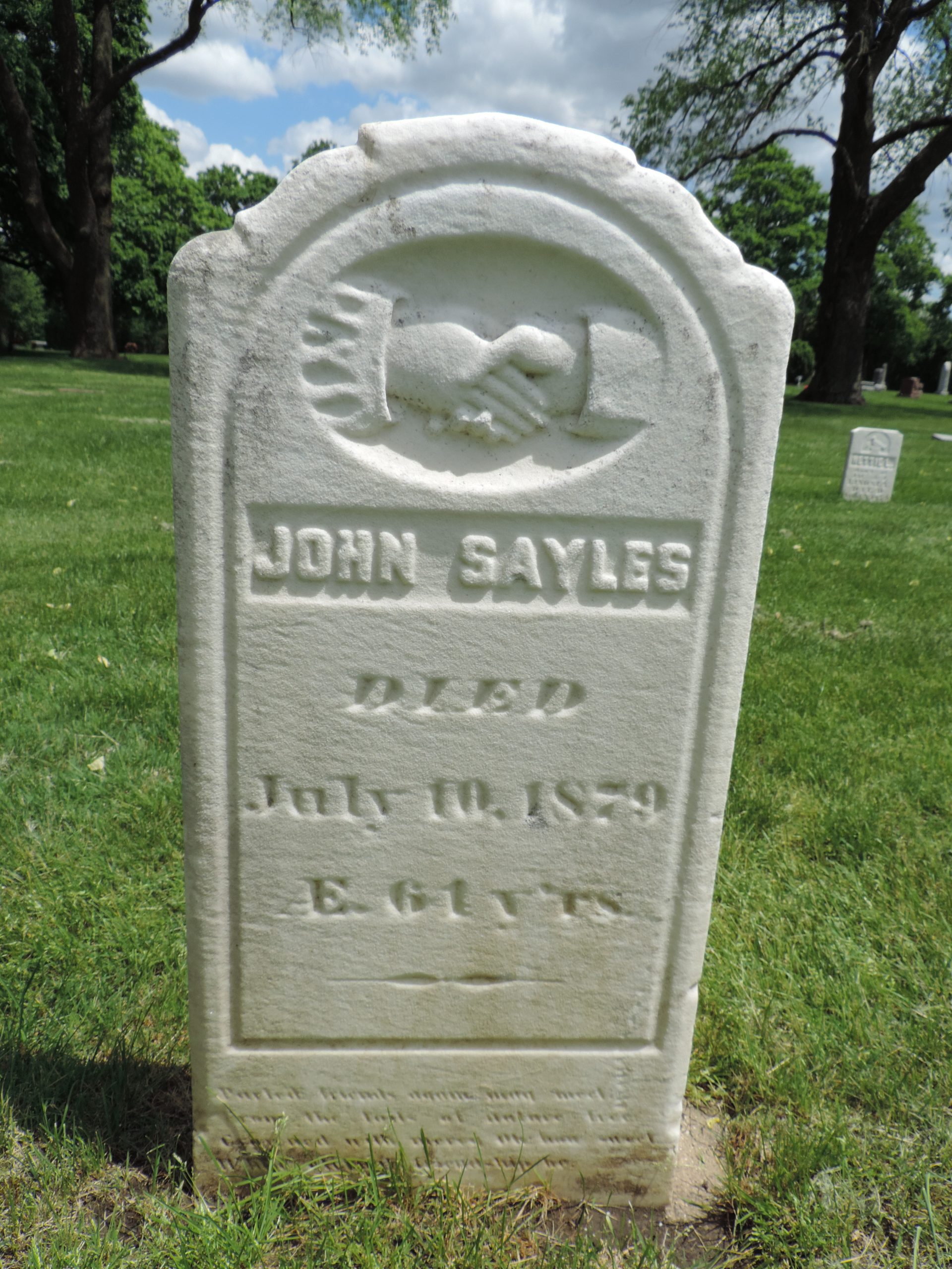 Sayles, John (1815-1879) – Fort Hill Cemetery