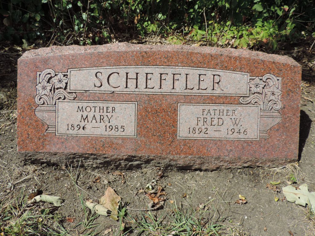 Scheffler, Mary (Roth) (1896-1985) – Fort Hill Cemetery