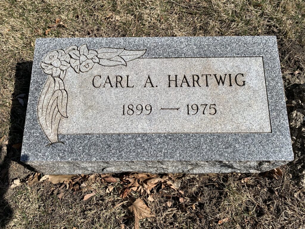Hartwig, Carl August (1899-1975) – Fort Hill Cemetery