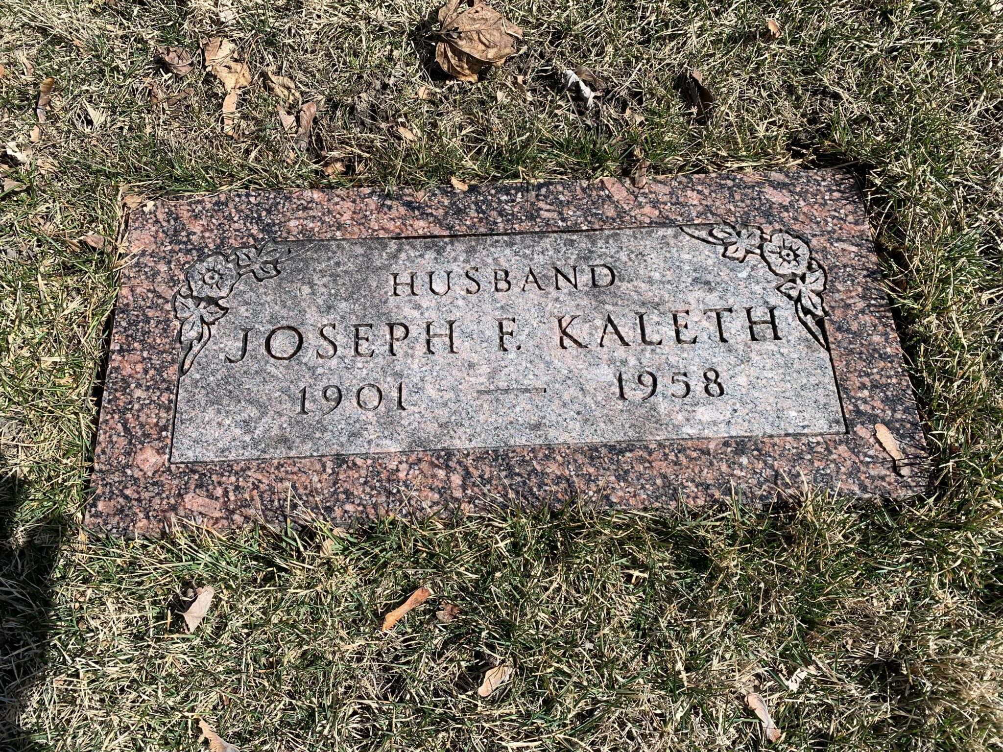 Kaleth, Joseph Francis (1901-1958) (Kalitta/Kaleta) – Fort Hill Cemetery