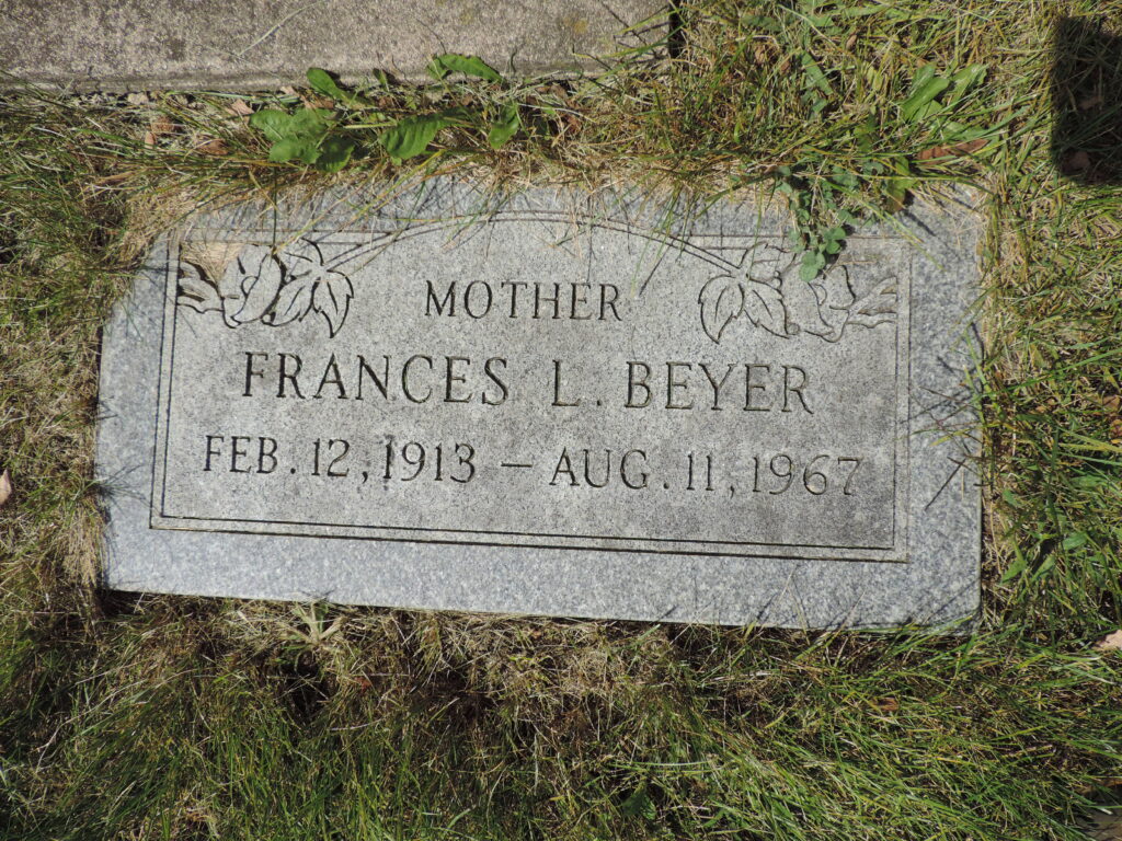 Beyer, Frances Lena (Drake) (1913-1967) – Fort Hill Cemetery